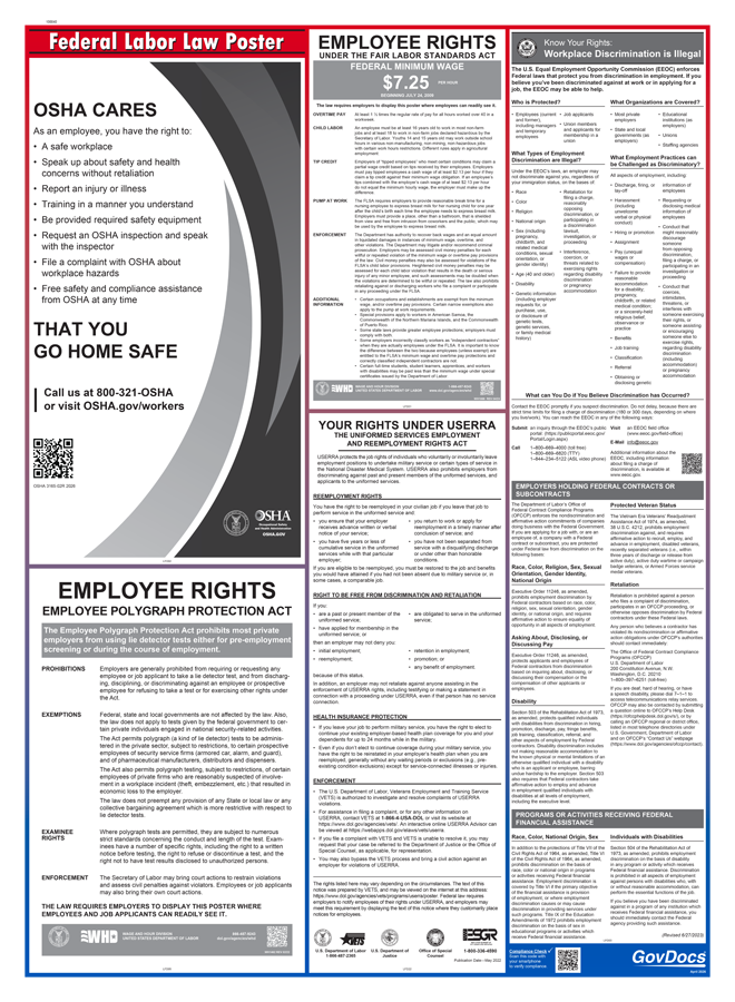 Product: Federal-on-One Poster Without FMLA