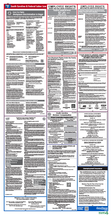 Product: South Carolina and Federal Combined Poster Kit