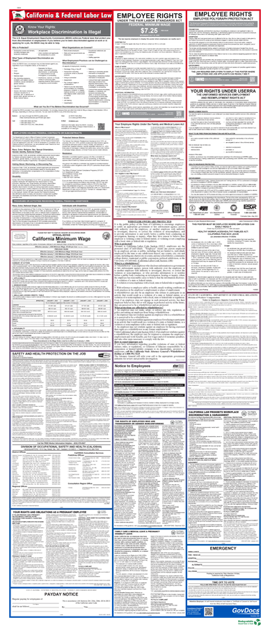 Product: California and Federal Combined Poster Kit w/ Agricultural ...