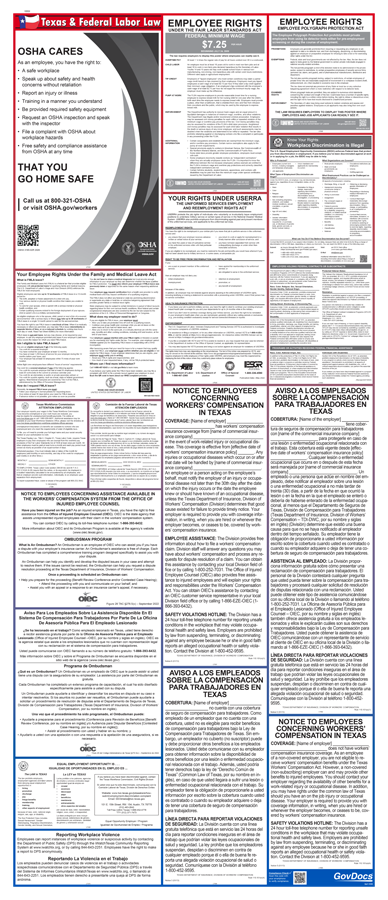 Product: Texas and Federal Combined Poster Kit