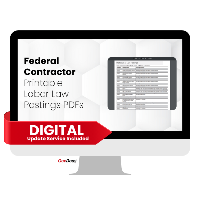 Product: Federal Contractor Digital Poster Set